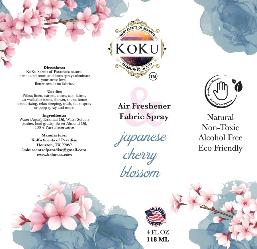 Japanese Cherry Blossom Room Spray – Linen Spray – Car Air Freshener ...