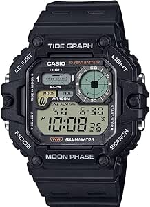 Amazon.com: Casio WS-1700H Series | Illuminator Tide Graph Moon Phase ...