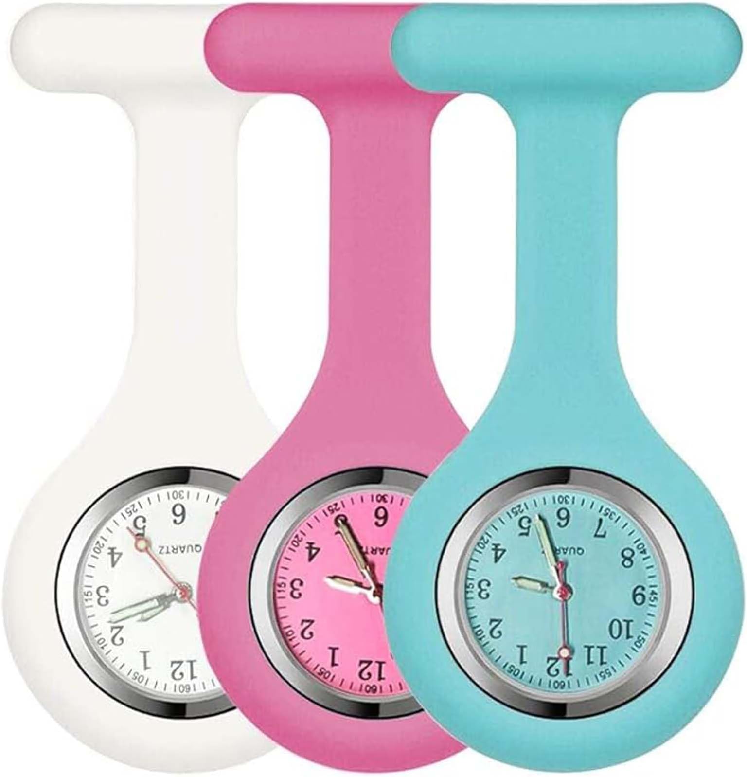 15 relojes de silicona para enfermeras, con clip de solapa, para ...