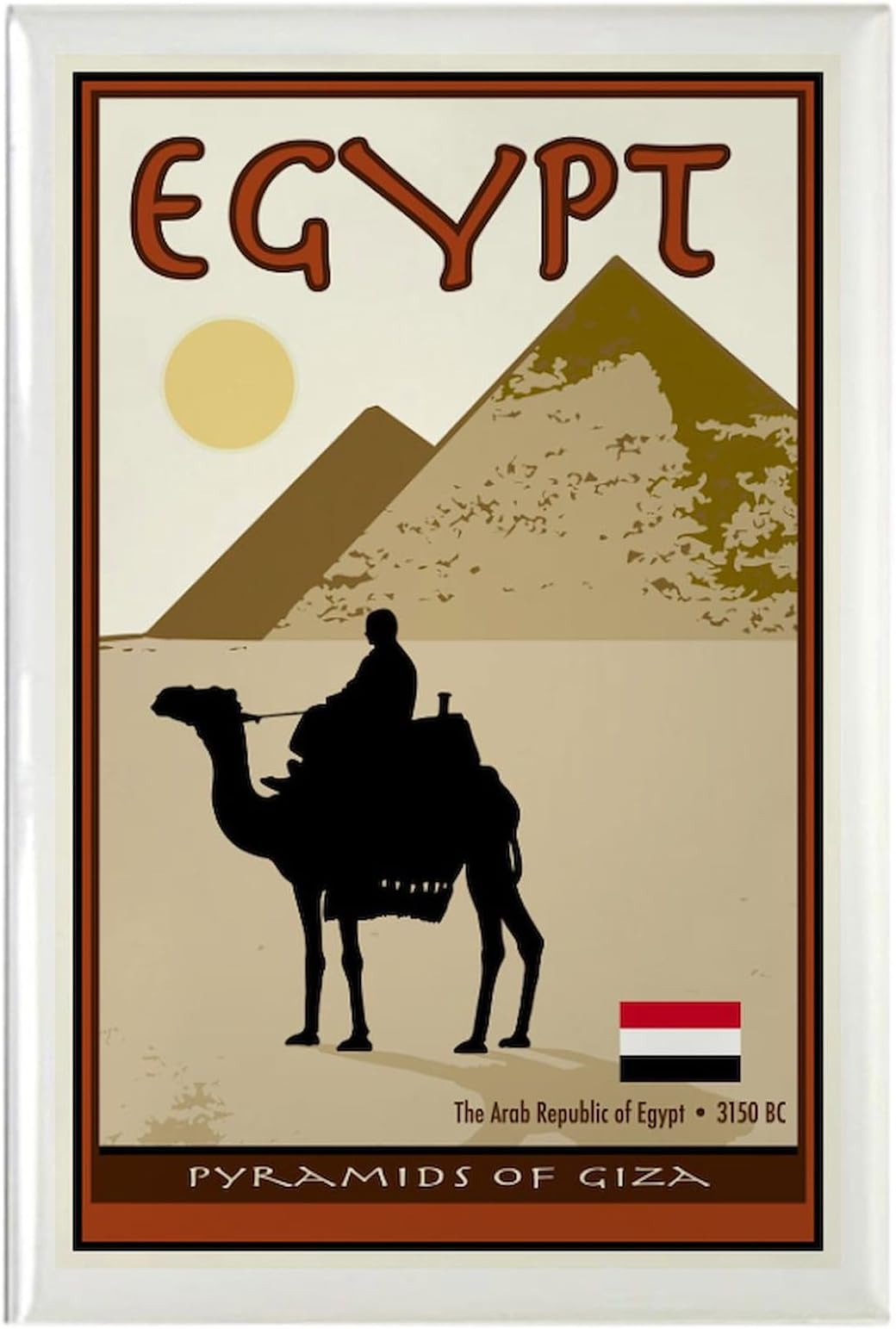 Amazon.com: Egypt Country Outline Refrigerator Magnet, Approximate Size ...