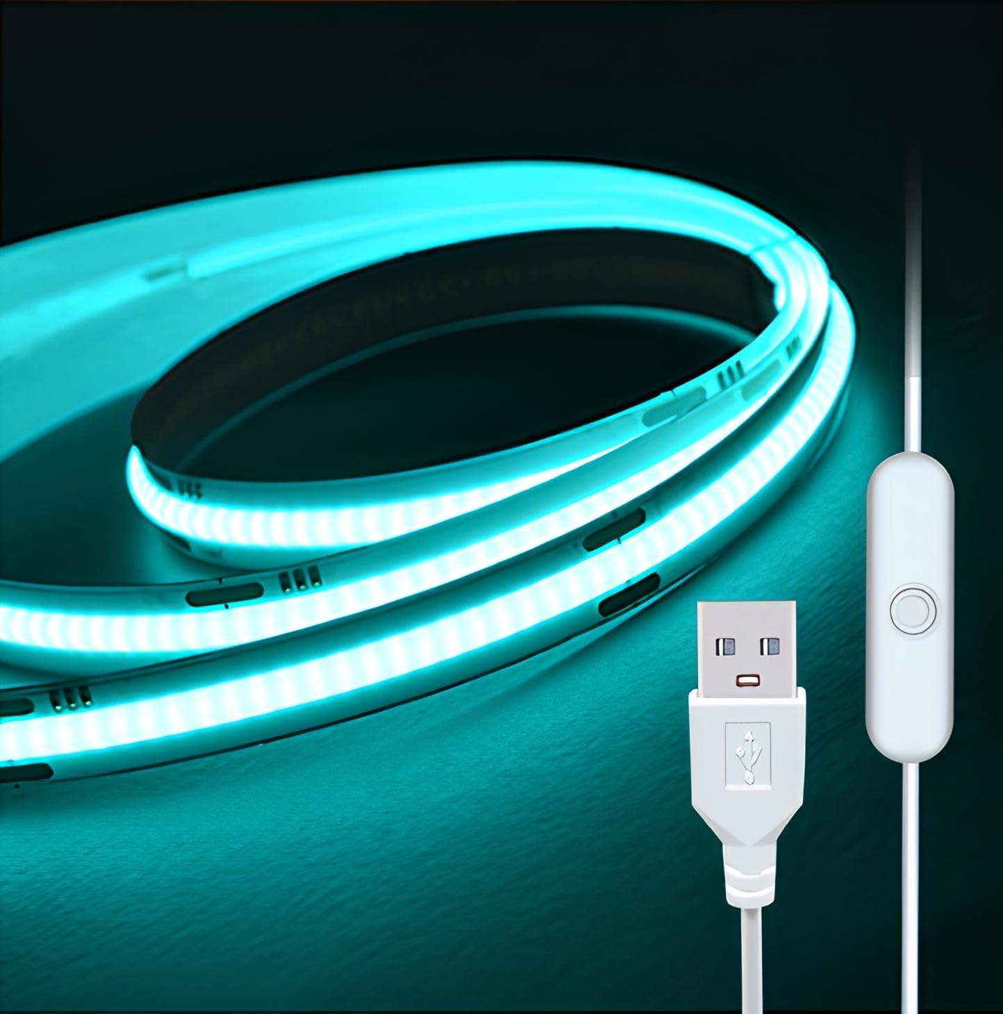 Amazon.com: WMSDGZAI 5V USB LED Cob White Strip Light Key Switch ...