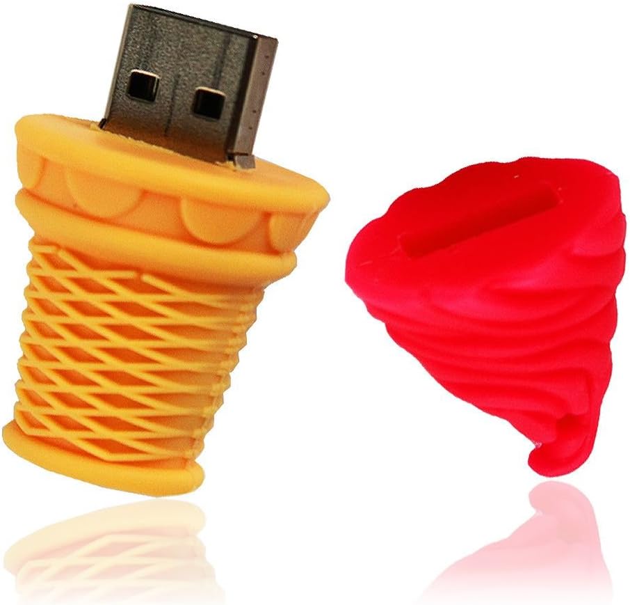 Amazon.com: 16GB USB Stick Pink Silicone Rubber Gel Cute Ice Cream ...