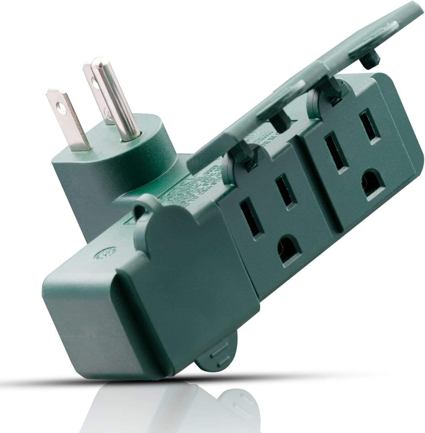Philips 3-Outlet Extender, T-Shaped Adapter Spaced, Grounded Wall Tap ...