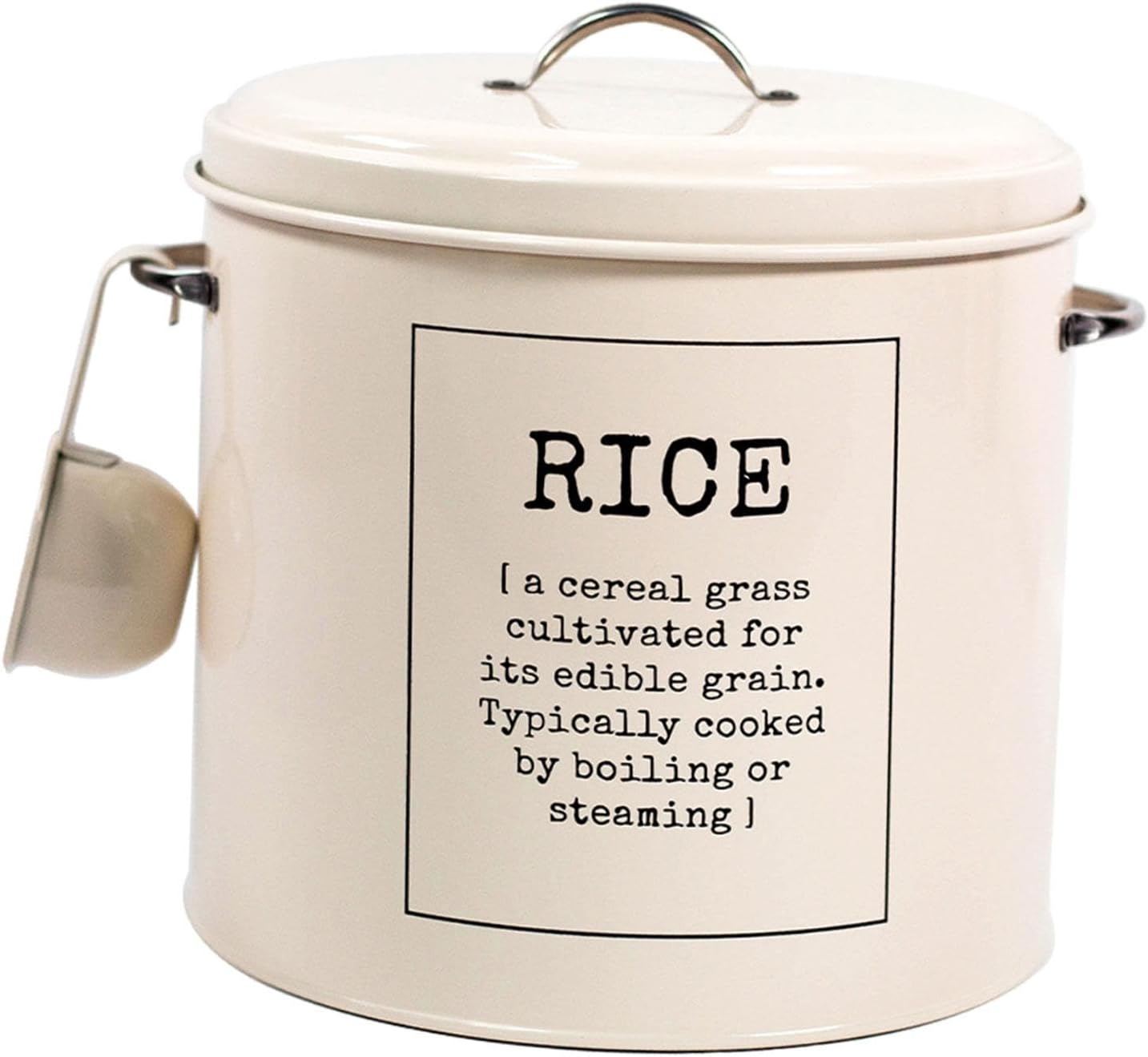 Amazon.com: Stainless Steel Rice Storage Box with Lid and Spoon, Large ...