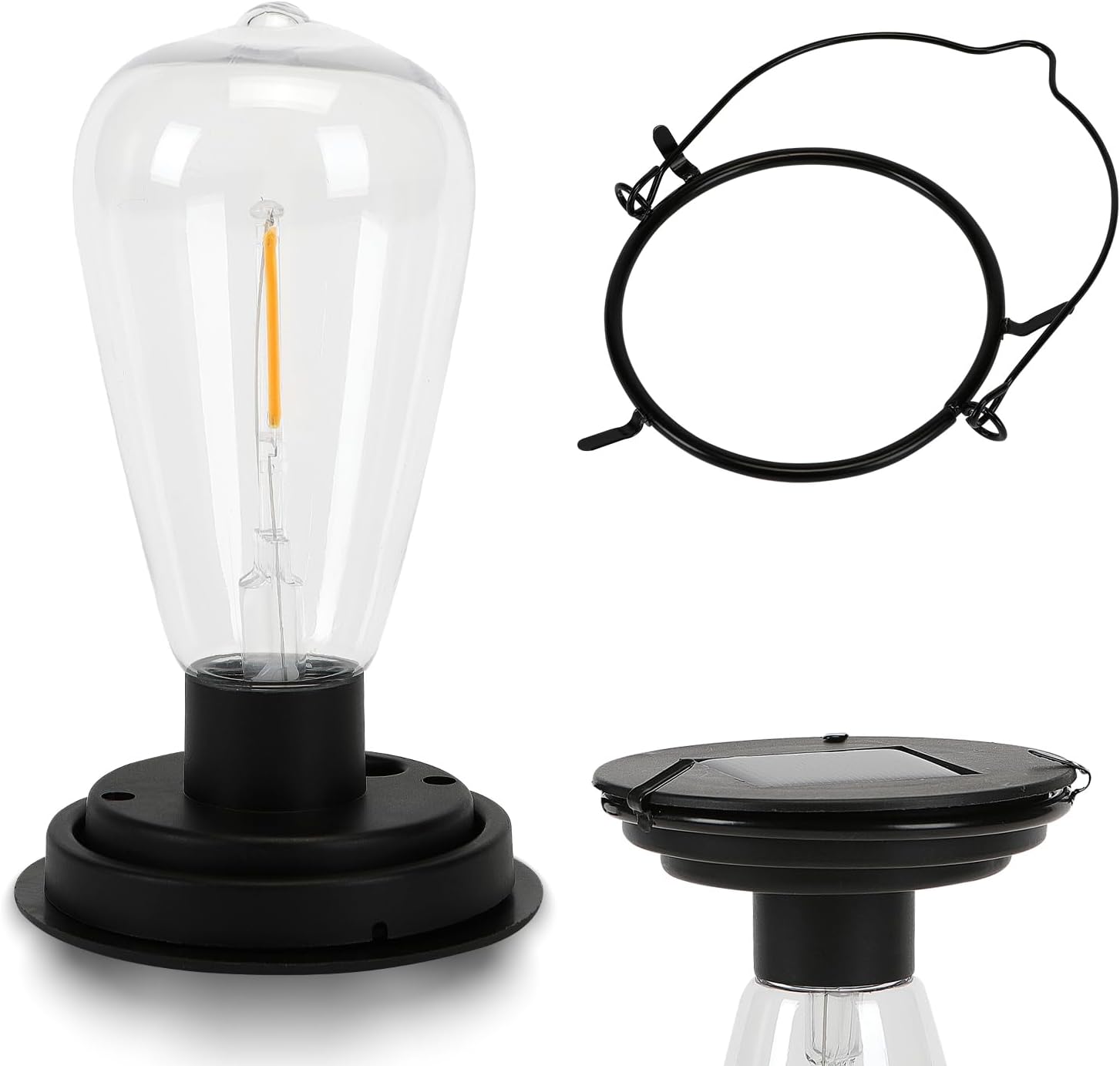 Replacement Solar Light Parts Top with Bulb for Solar Lantern Light (2. ...