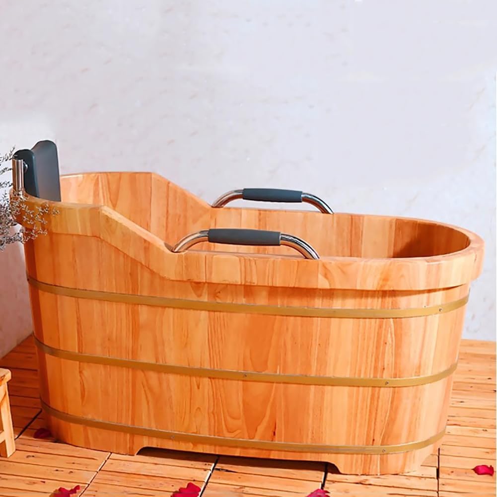 Amazon.com: MegLob Freestanding Wooden Bathtub Lit, Solid Wood Deep ...