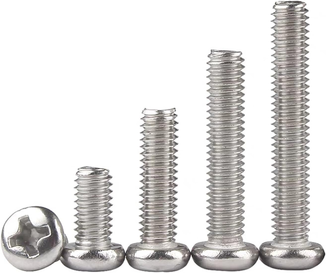 LYCCS Cross Recessed PM Pan Round Head Screws M1-M10 A2-70 Stainless Steel Cross Machine Screw ...