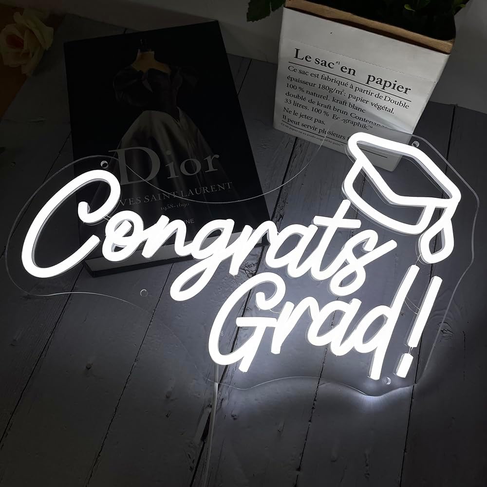 Amazon.com: Congrats Grad Neon Sign for Backdrop Congrats Neon Sign ...