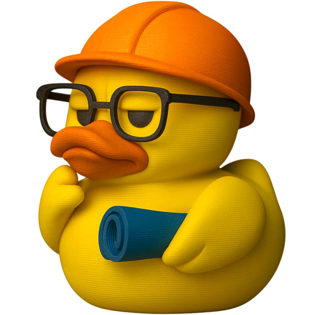 Snapklik.com : Engineer Duck Figurine Funny Hard Hat Duck
