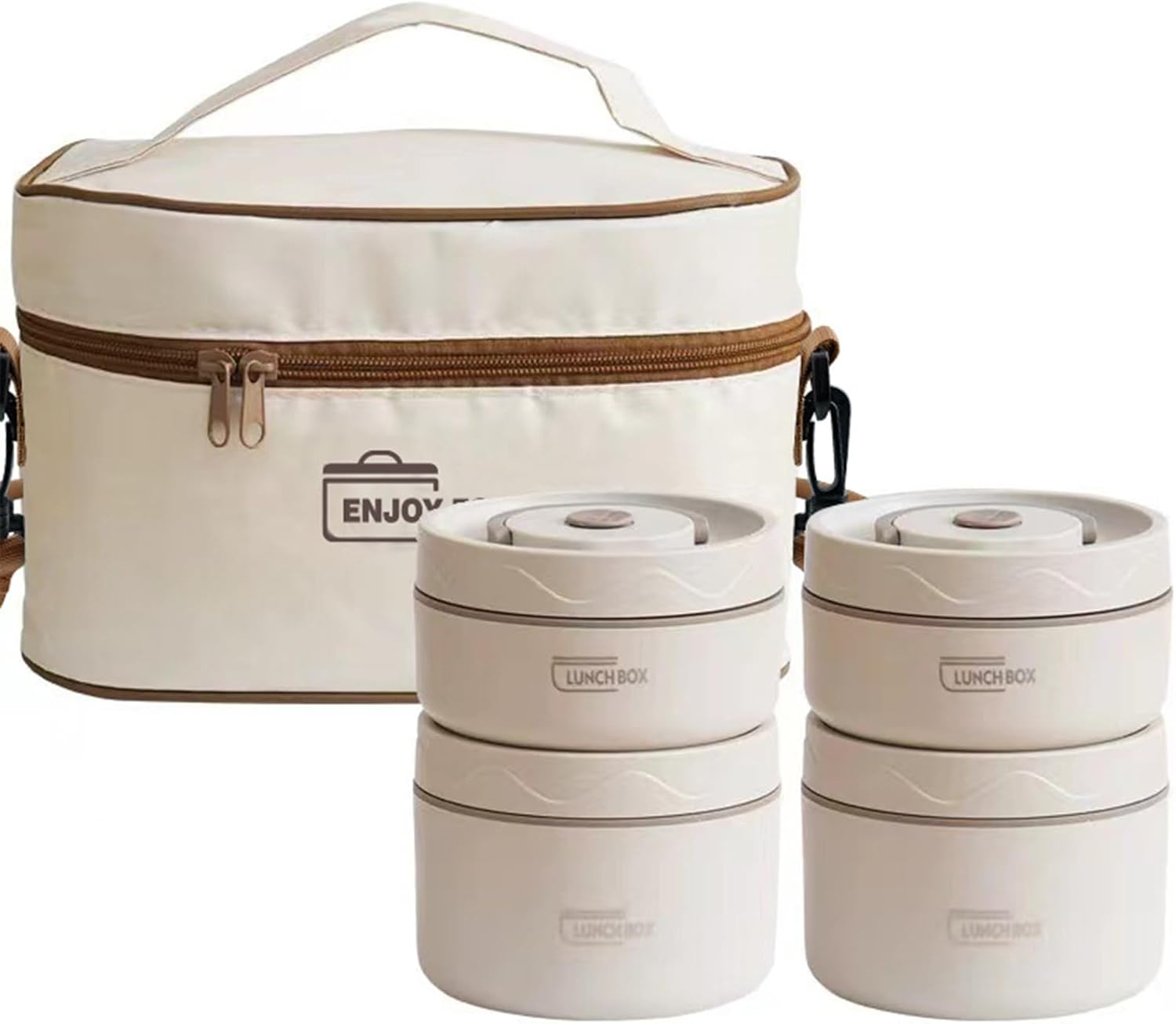 TDOO Microwavable Thermal Lunch Box, Portable Insulated Lunch ...