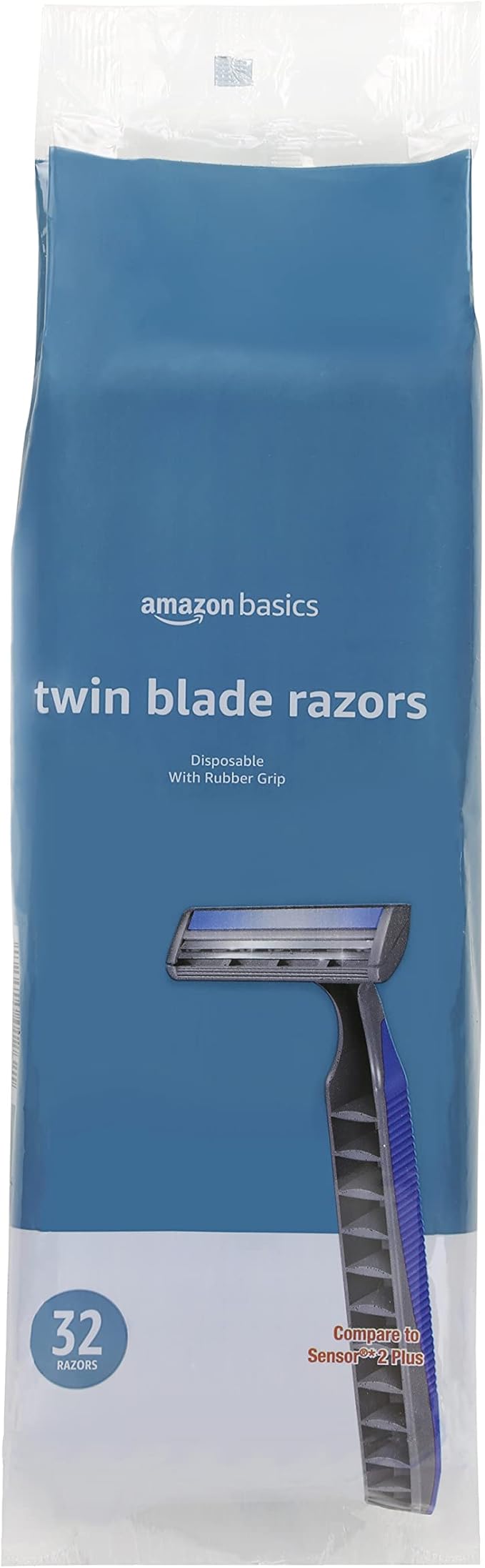 Amazon.com: Amazon Basics Twin Blade Pivoting Disposable Razors with ...