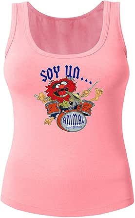 Amazon.com: Muppet Drummer Animal for Women Printed Tanks Tops ...