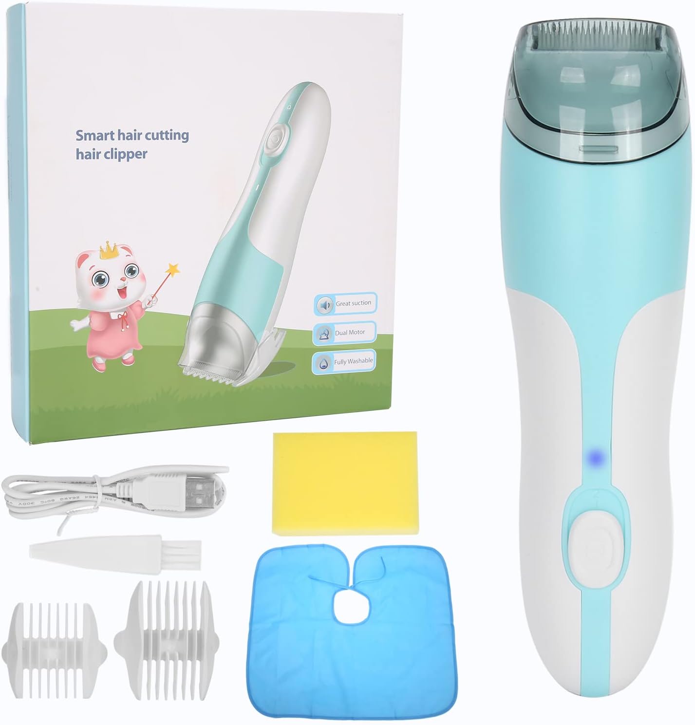 Amazon.com: Baby Hair Clipper, Vacuum Auto Sucking Electric Hair ...