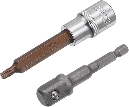 Amazon.com: uxcell T30 Torx Bit Socket, 1/2" Square Drive CR-V Sockets ...