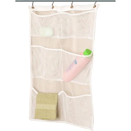 Amazon.com: ALYER 6 Storage Pockets Hanging Mesh Shower Caddy,Space ...