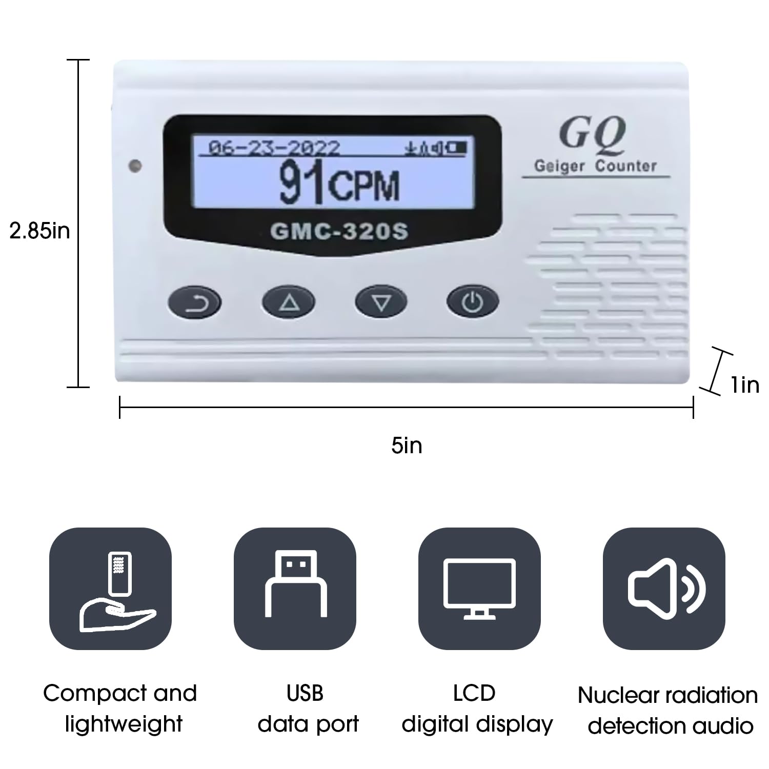 Handheld Radiation Meter GQ GMC-SE - Portable Beta/Gamma/X-Ray Monitor ...