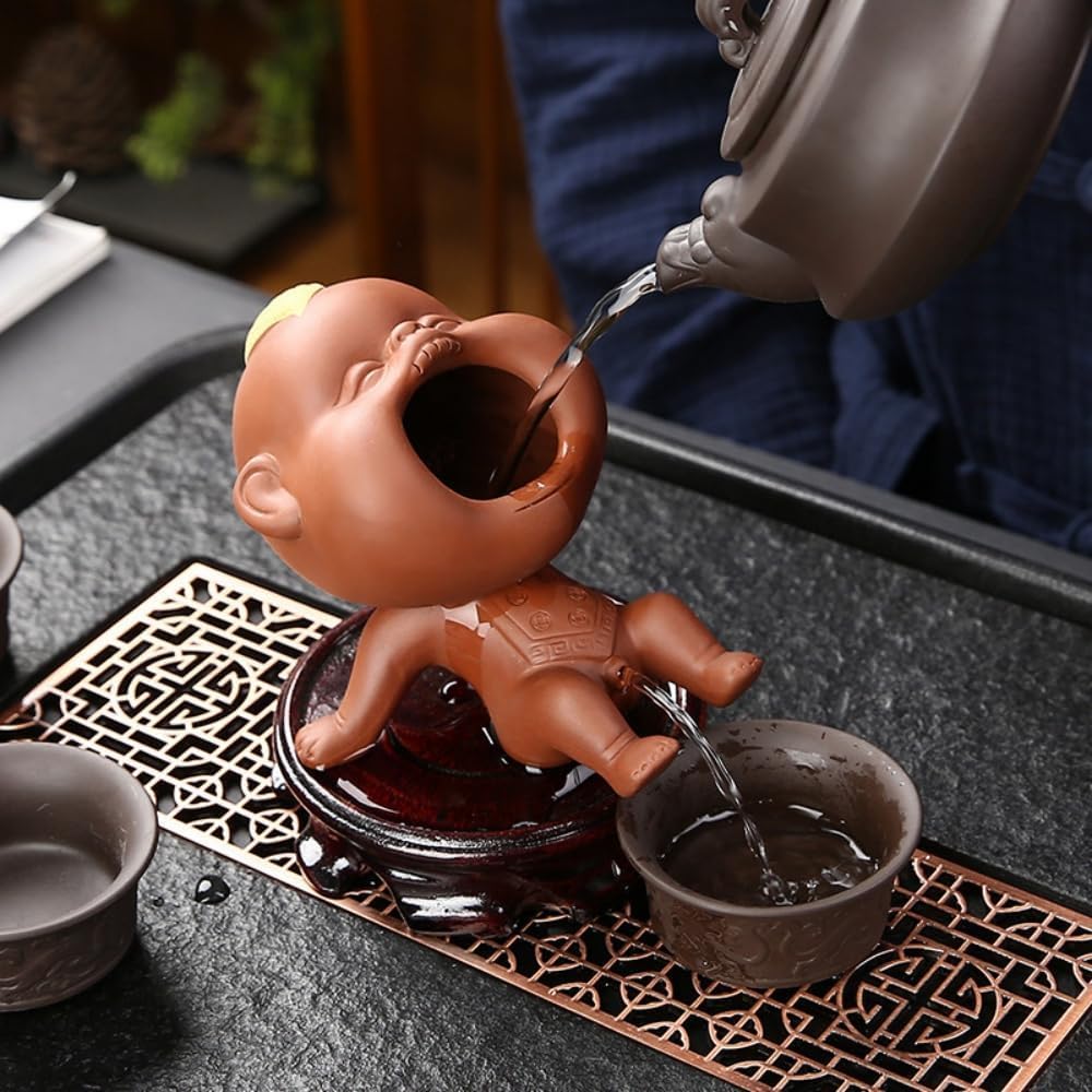 Amazon.com | Kung Fu Tea pet,Cute Clay Tea Pet,Kung Fu Tea Ornament ...