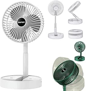 Amazon.com: Telescopic Folding Fan,Portable USB Rechargeable ...