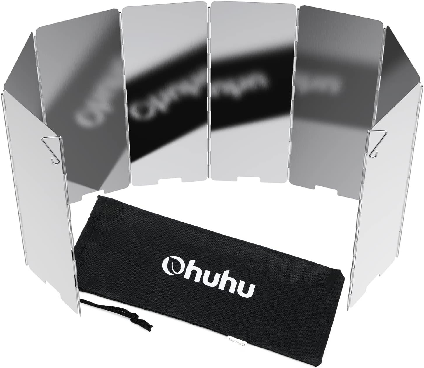 Amazon.com: 2 Pack Folding Camp Stove Windscreen, 12 Plates Aluminum ...