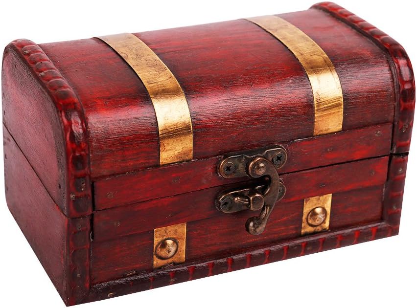 Amazon.com: WaaHome Pirate Treasure Boxes Small Wood Treasure Chest ...