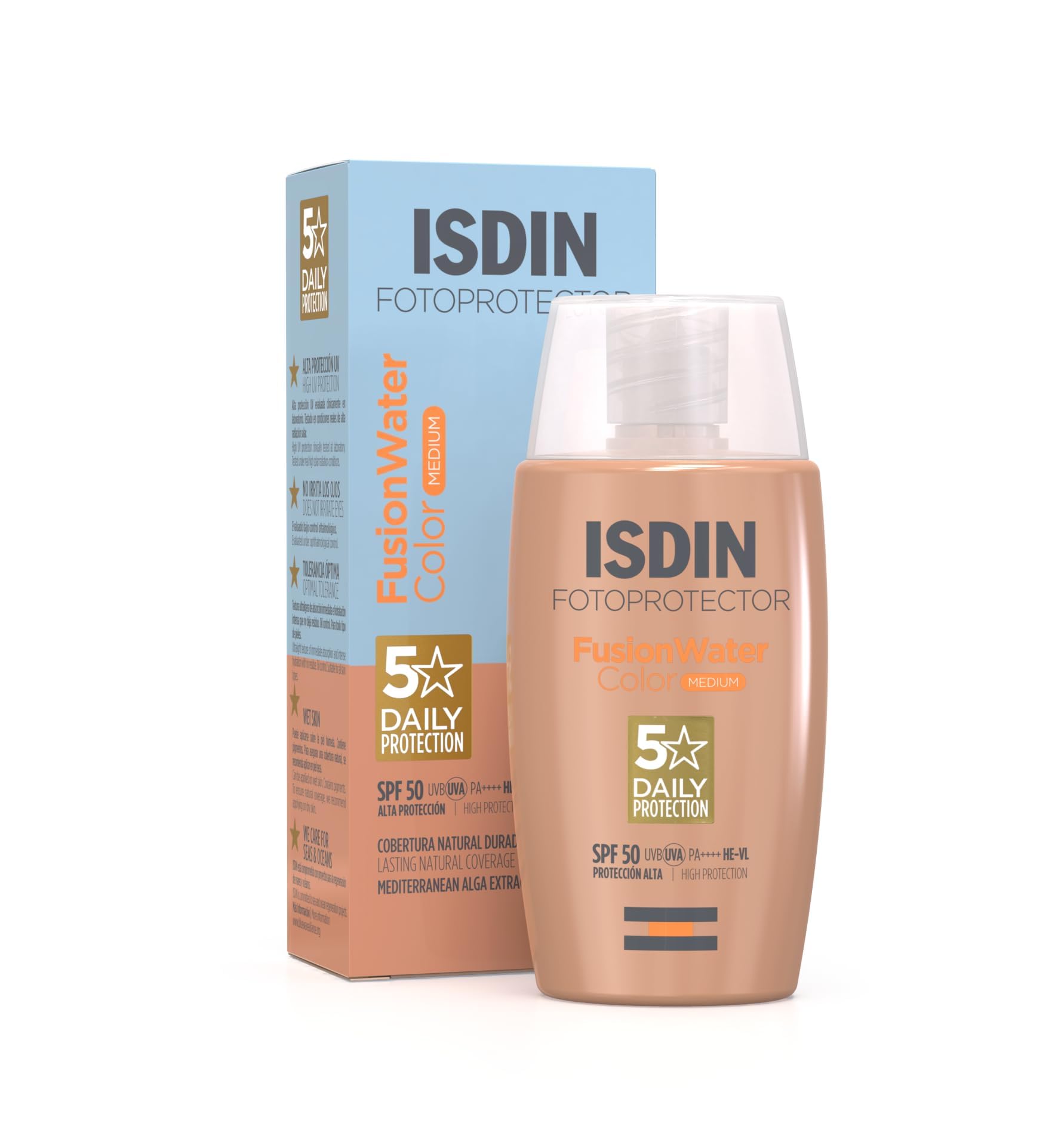 Isdin - Crema solare colorata Fusion Water, SPF 50, 50 ml : Amazon.it ...
