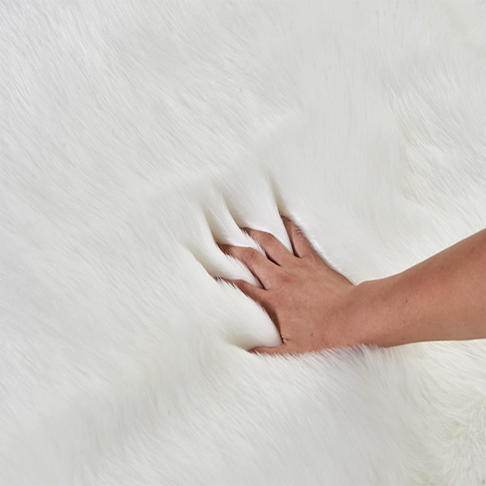 CKLZSAY Super Soft Fluffy Deluxe Rug Faux Fur Sheepskin Area Rug Home ...