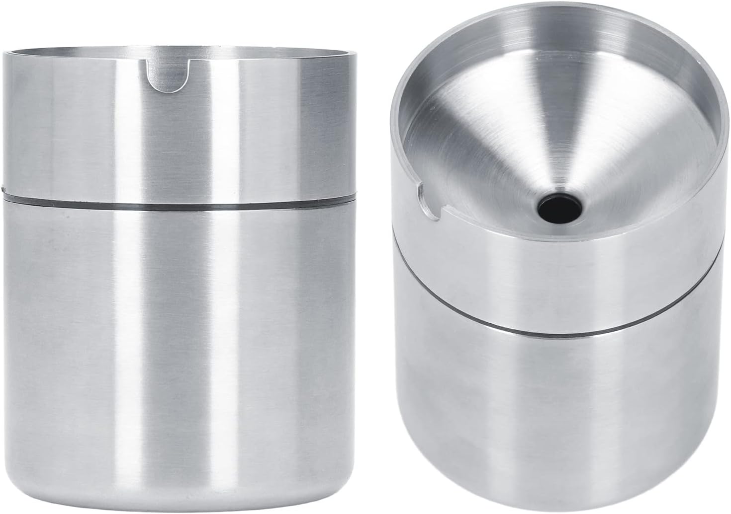 Car Ashtray with Lid, Stainless Steel Ashtray, Portable Detachable Butt ...