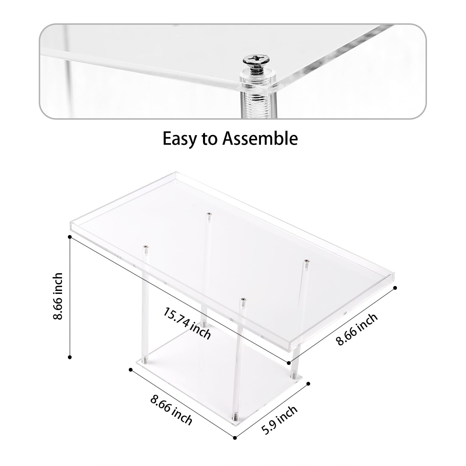 SupApollo Dessert Table Display Set?2 Pack Clear Acrylic Dessert ...