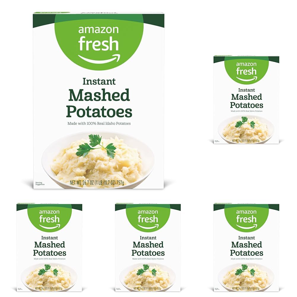 Amazon.com : Amazon Fresh, Mashed Potatoes, 26.7 Oz (Pack of 5 ...