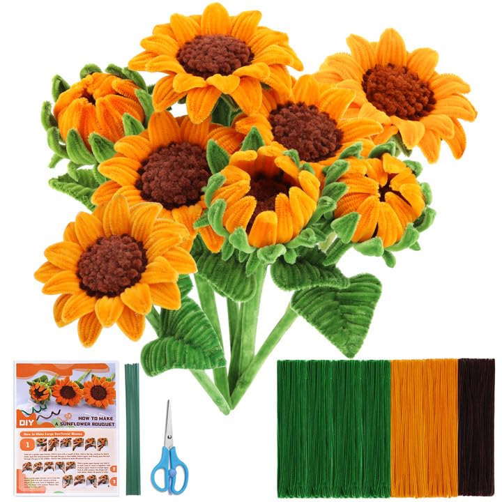 Amazon.com: UzecPk 690PCS Orange Pipe Cleaners, Christmas Chenille ...