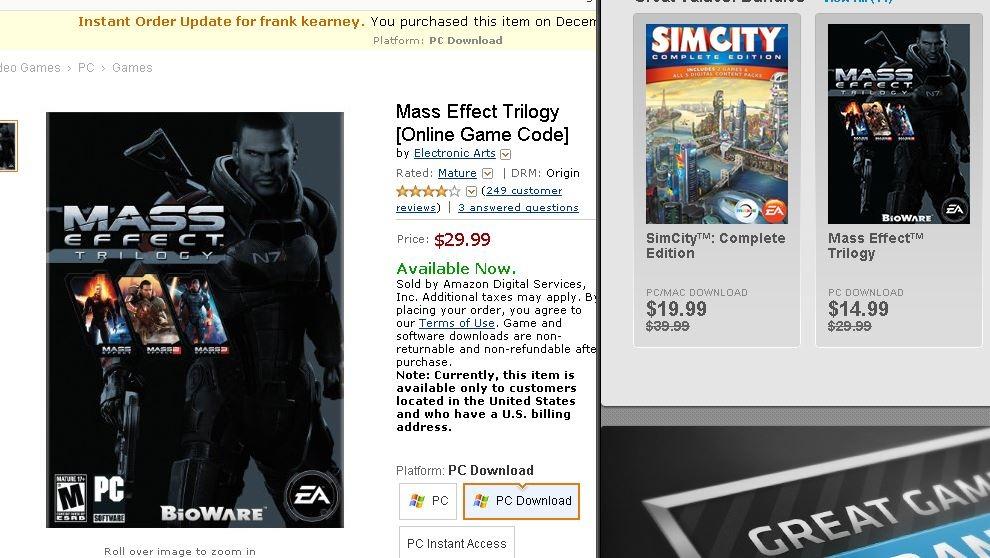 Amazon.com: Mass Effect Trilogy - PC : Todo lo demás