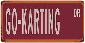 Amazon.com: Autravelco Country Metal Tin Sign Go Karting Racing Wall ...