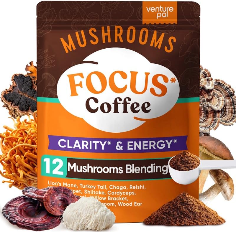 Amazon.com : Venture Pal Mushroom Coffee with 12 Adaptogenic Mushrooms ...