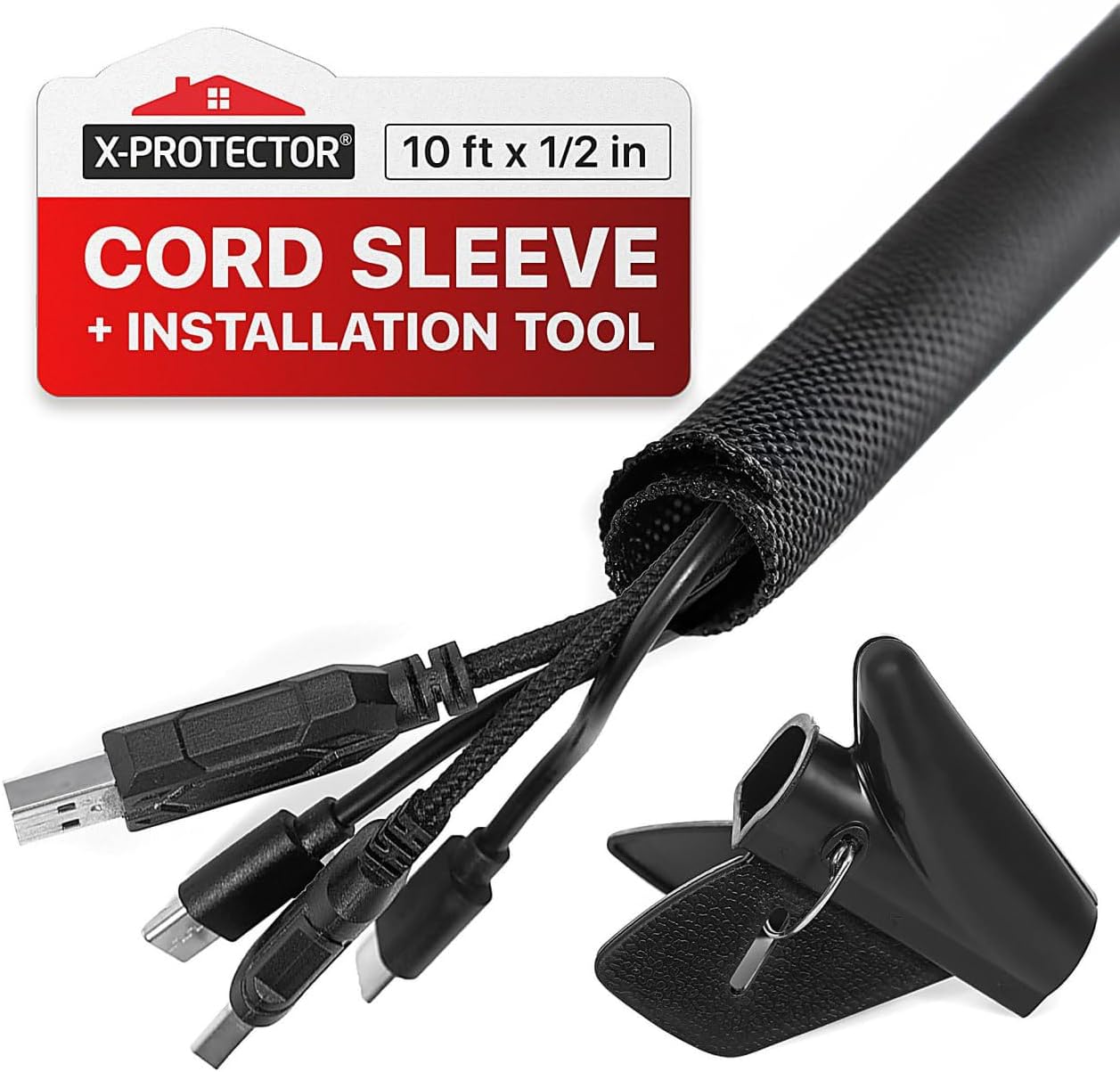 Amazon.com: Neoprene Cable Management Sleeve 10ft (120 inch) - 1.5 inch ...