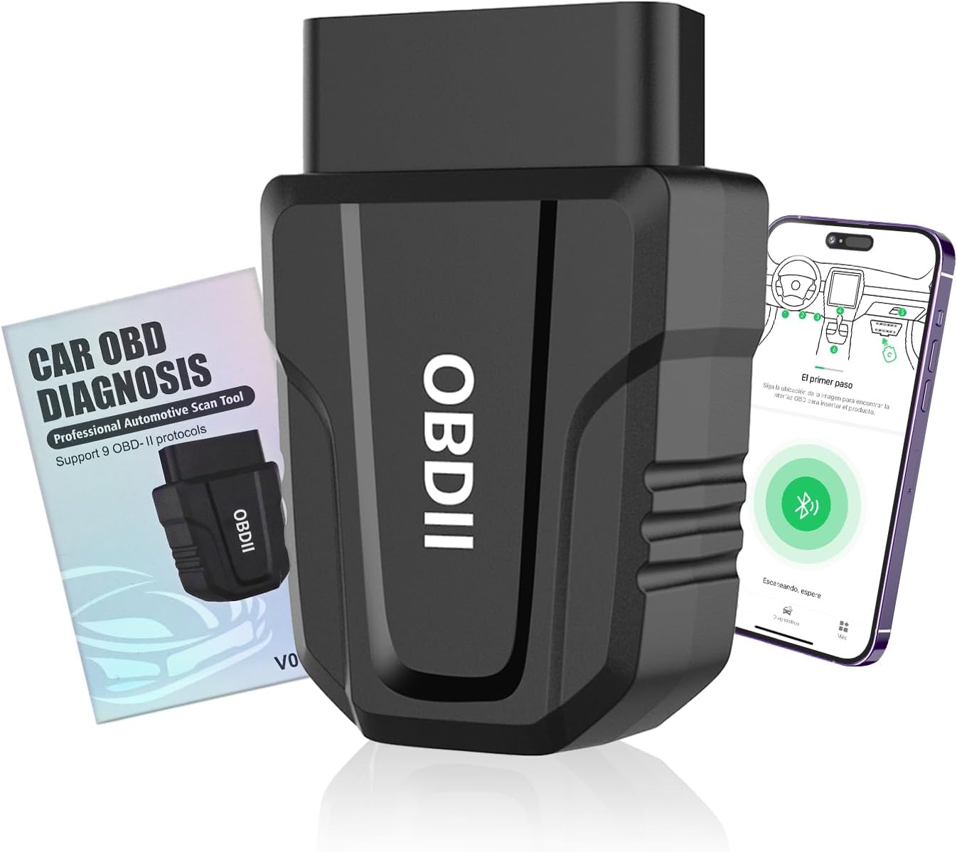 Kayoosi OBD2 Bluetooth Escáner, Bluetooth 5.4, OBDII de Diagnóstico de ...