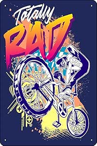 Amazon.com: Totally Rad 80's BMX Bike Poster Metal Tin Sign Plaque Man ...