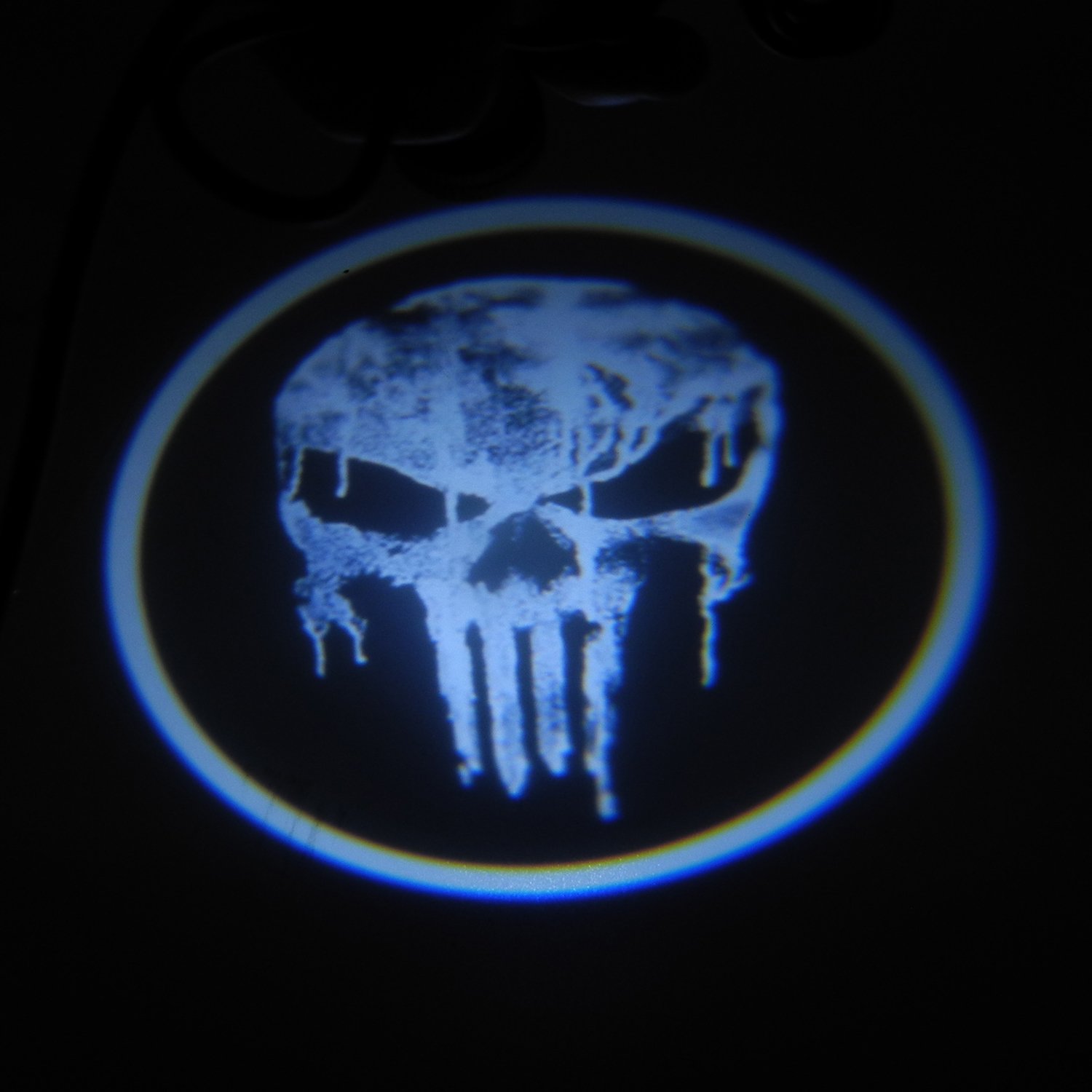 Blue Punisher Logo Ohio Flag Punisher Skull Reflective Rear Helmet