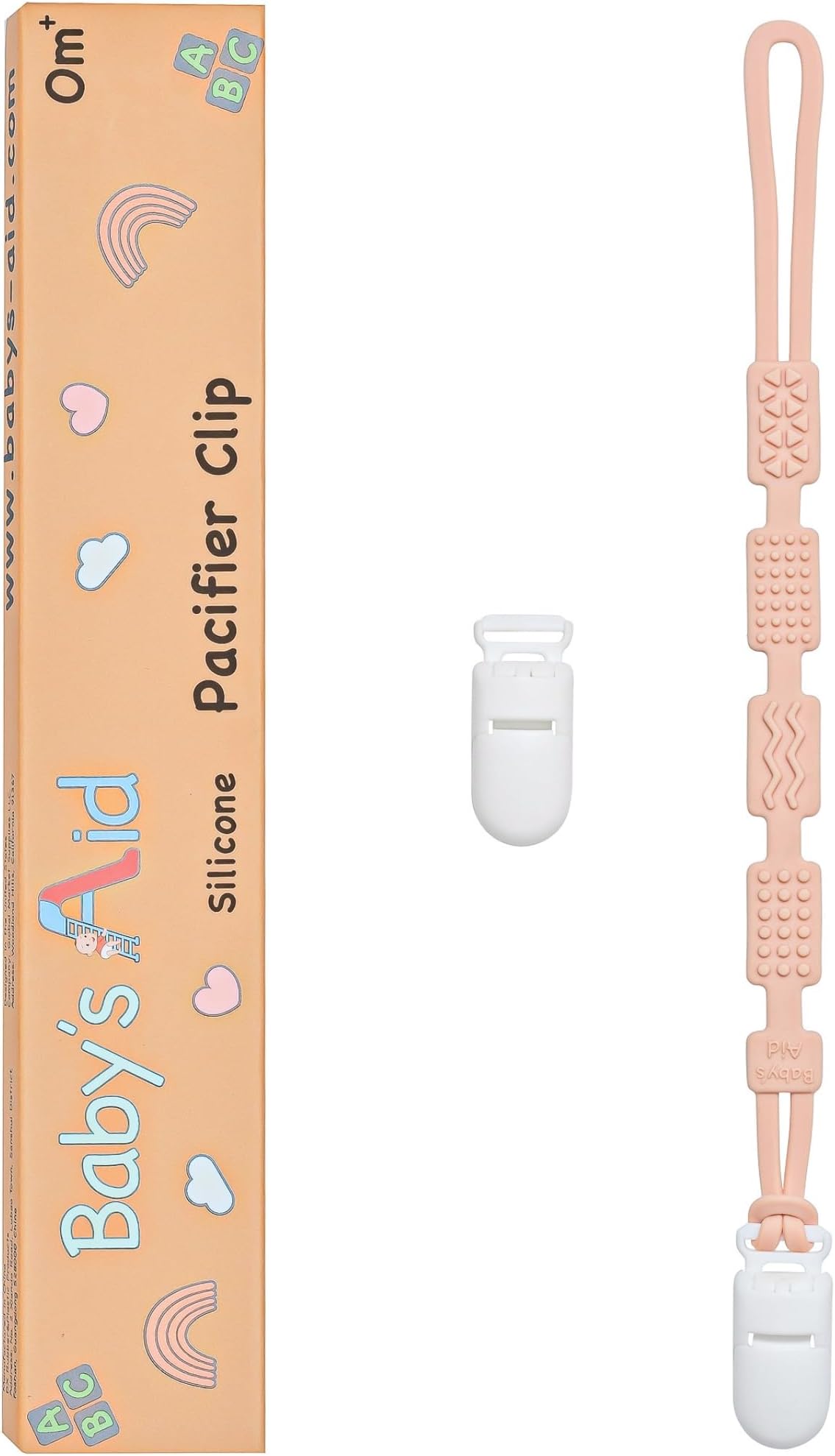 Amazon.com : Baby’s Aid Silicone Pacifier Clip Holder, One-Piece Design ...