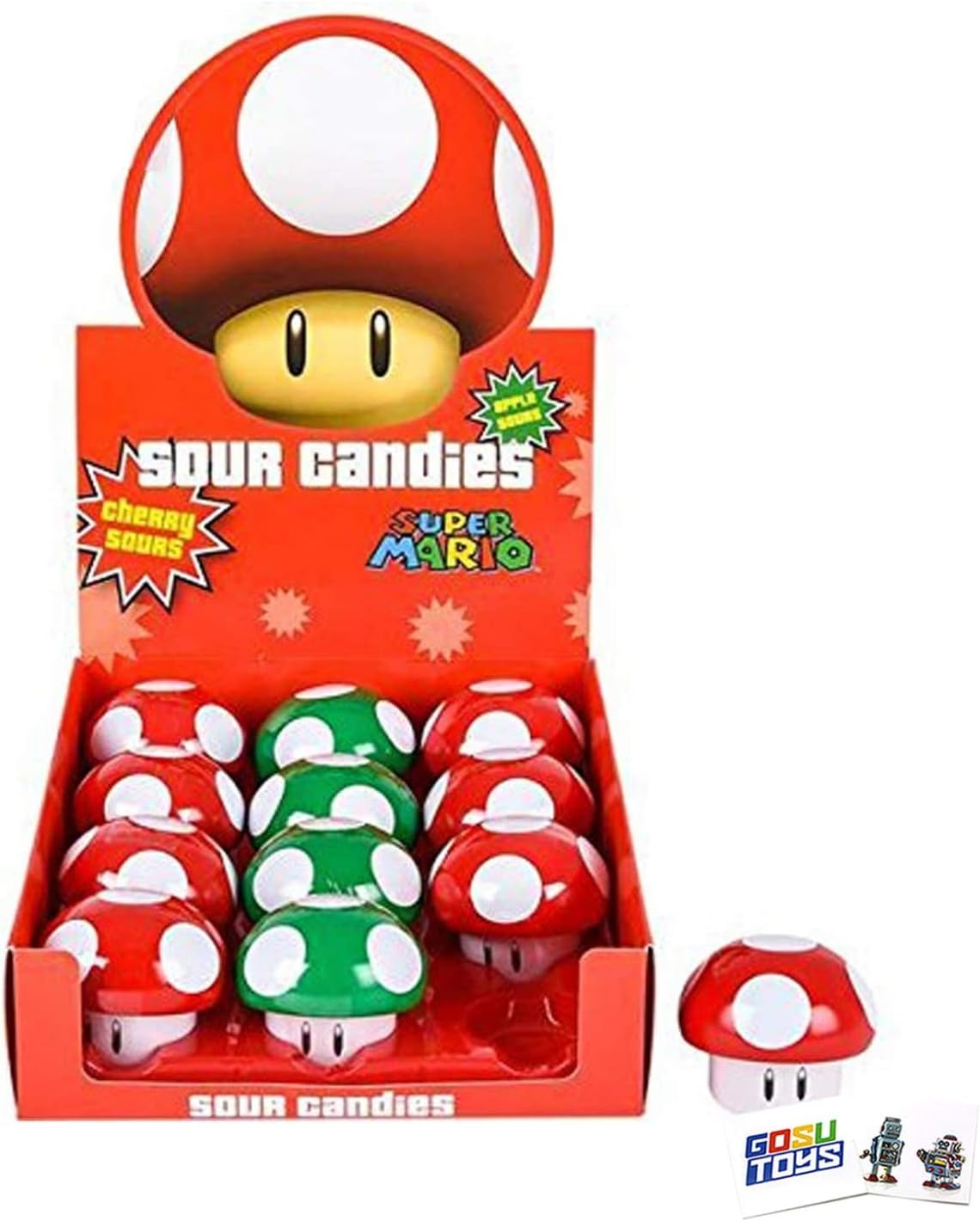 Amazon.com : (3 pack) Nintendo Super Mario Mushroom Tin Candy Cherry ...