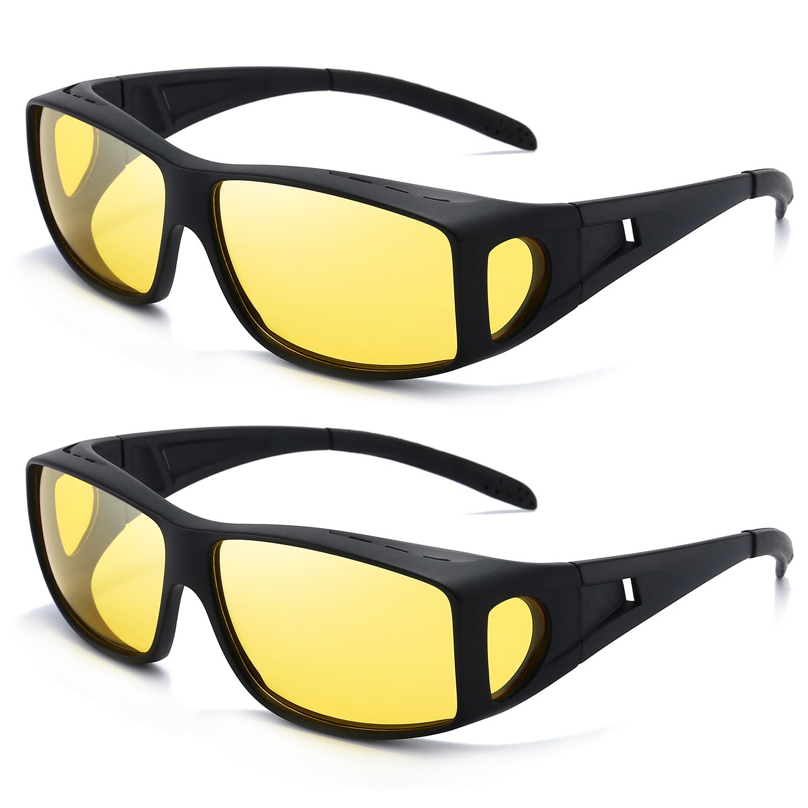 Snapklik.com : Night Vision Driving Glasses Fit Over Glasses For Men Women