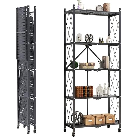 RACK & PACK Estante de Almacenamiento Anaquel Metalico con Ruedas 5 ...