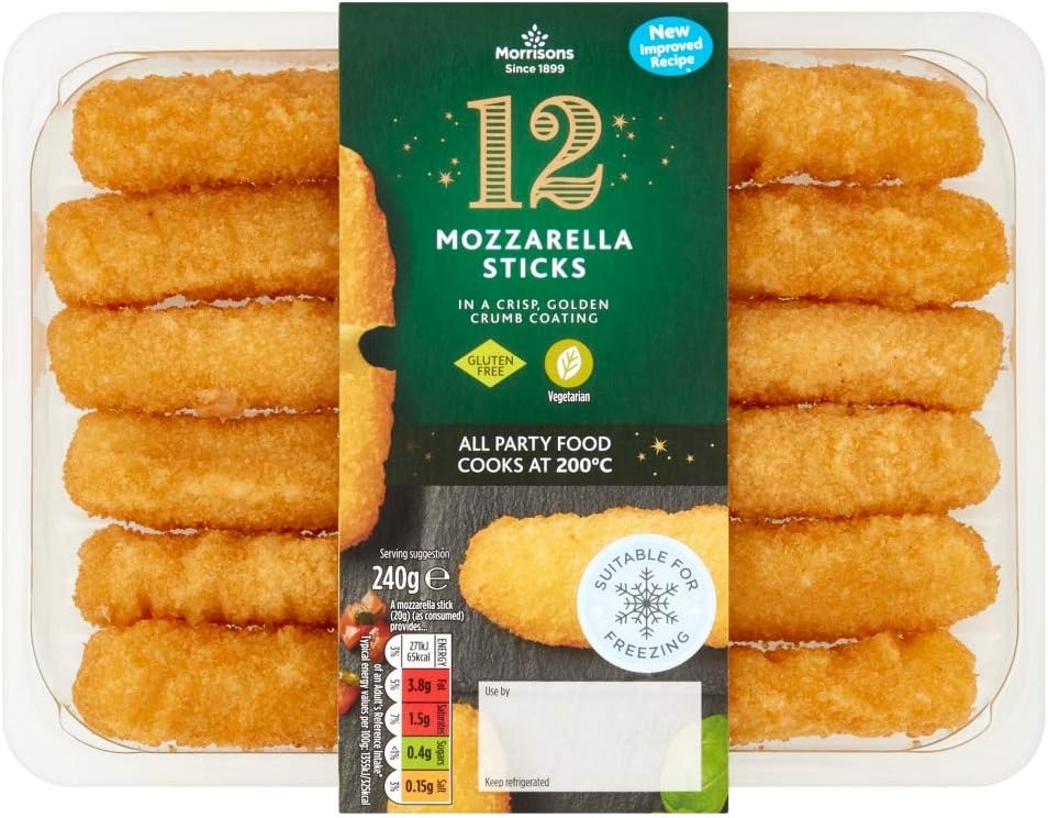 Morrisons Gluten Free Mozzarella Sticks, 240g : Amazon.co.uk: Grocery