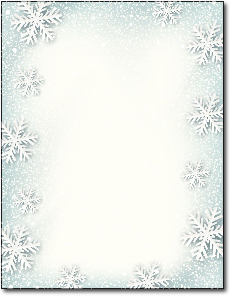 Amazon.com : Paper Snowflakes Holiday Stationery - 80 Sheets : Office ...