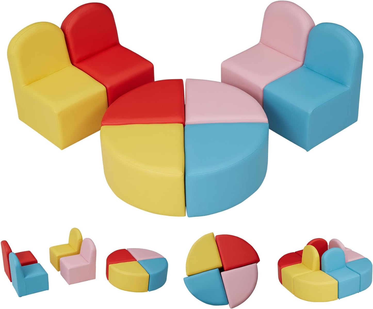 Amazon.com: Kids Modular Flexible Seating Set Preschool Daycares Chairs ...
