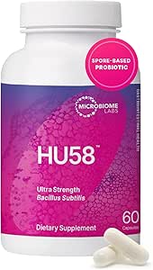 Amazon.com: Microbiome Labs HU58 Bacillus Subtilis Probióticos para ...
