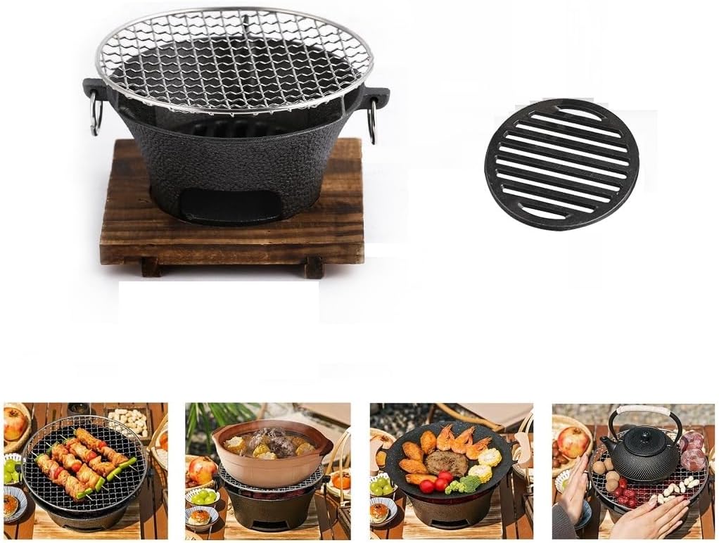 Amazon.com: Cast Iron Hibachi Grill, hibachi grill outdoor,portable camping stove,hibachi ...