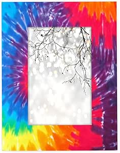 Amazon.com - Swirl Tie Dye 8x10 Picture Frames, Rainbow Tie Dye Wooden ...
