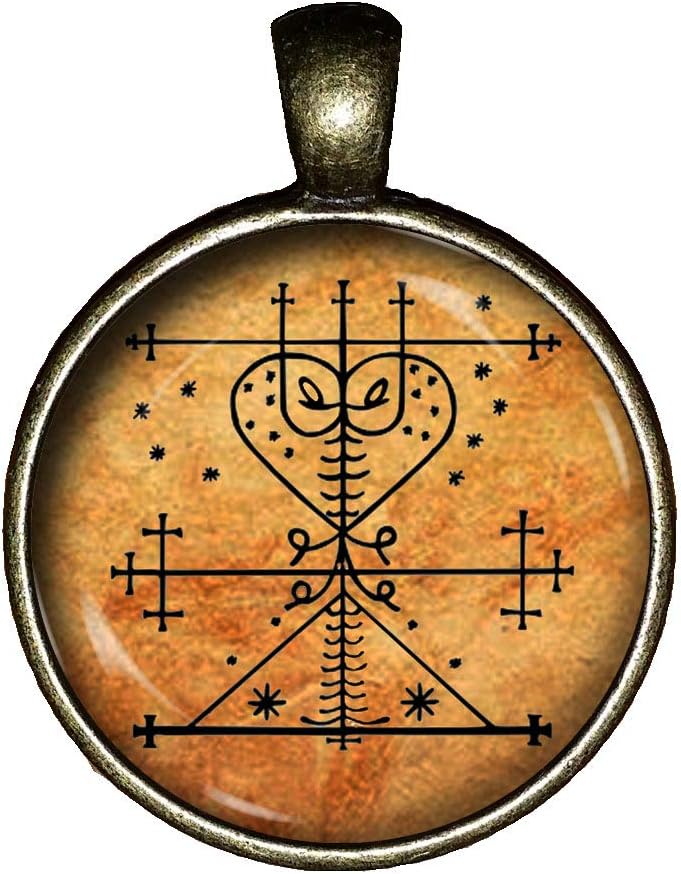 Amazon.com: Maman Brigitte necklace Loa Veve Haitian Vodou Voodoo ...