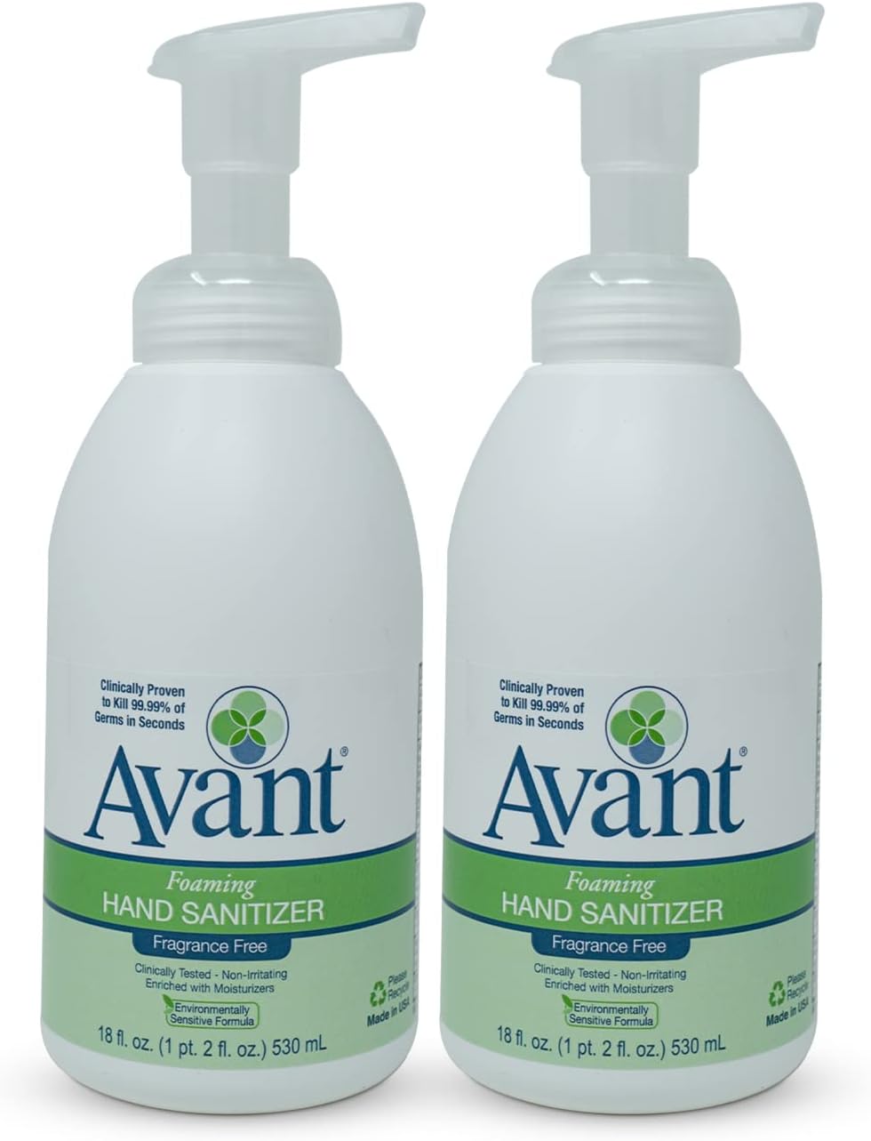 Amazon.com : Avant FOAMING HAND SANITIZER (2 pack 18 oz.) : Health ...
