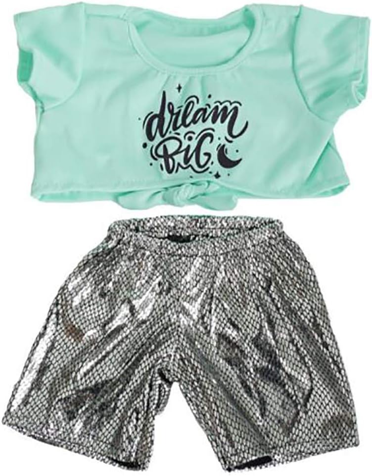 Amazon.com: Adorable Dream Big Knot Tee & Leggings Fit Most 16 inch Build A Bear and Make Your ...